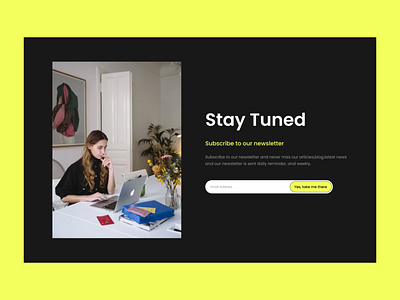 Subscribe Section UI by Bytes Technolab Inc. on Dribbble