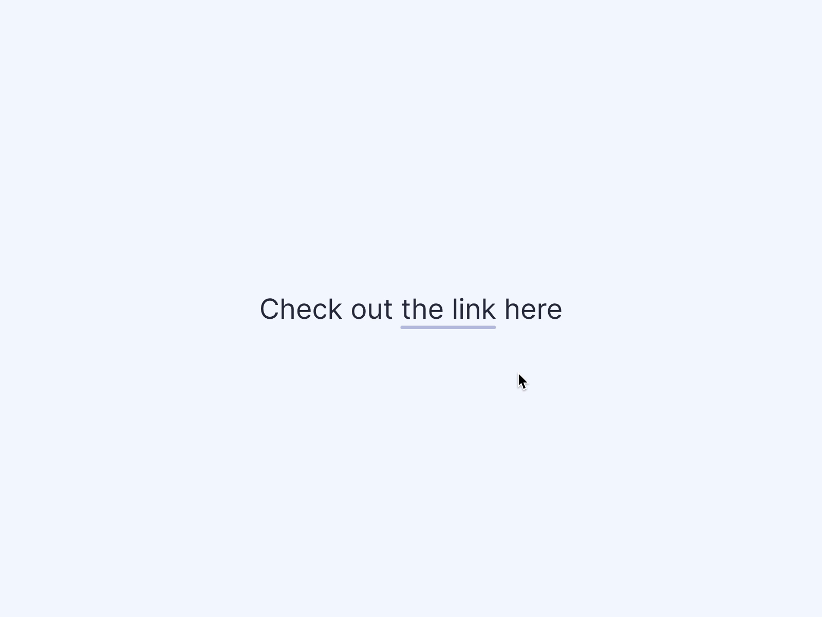 Link hover by Aaron Iker on Dribbble