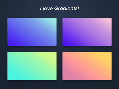 I love Gradients! by Aaron Iker on Dribbble