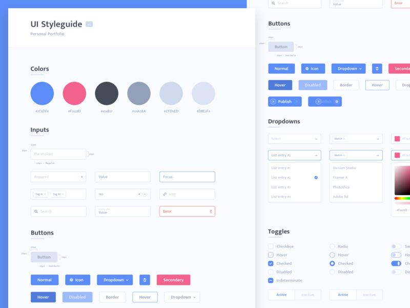 UI Styleguide by Aaron Iker on Dribbble