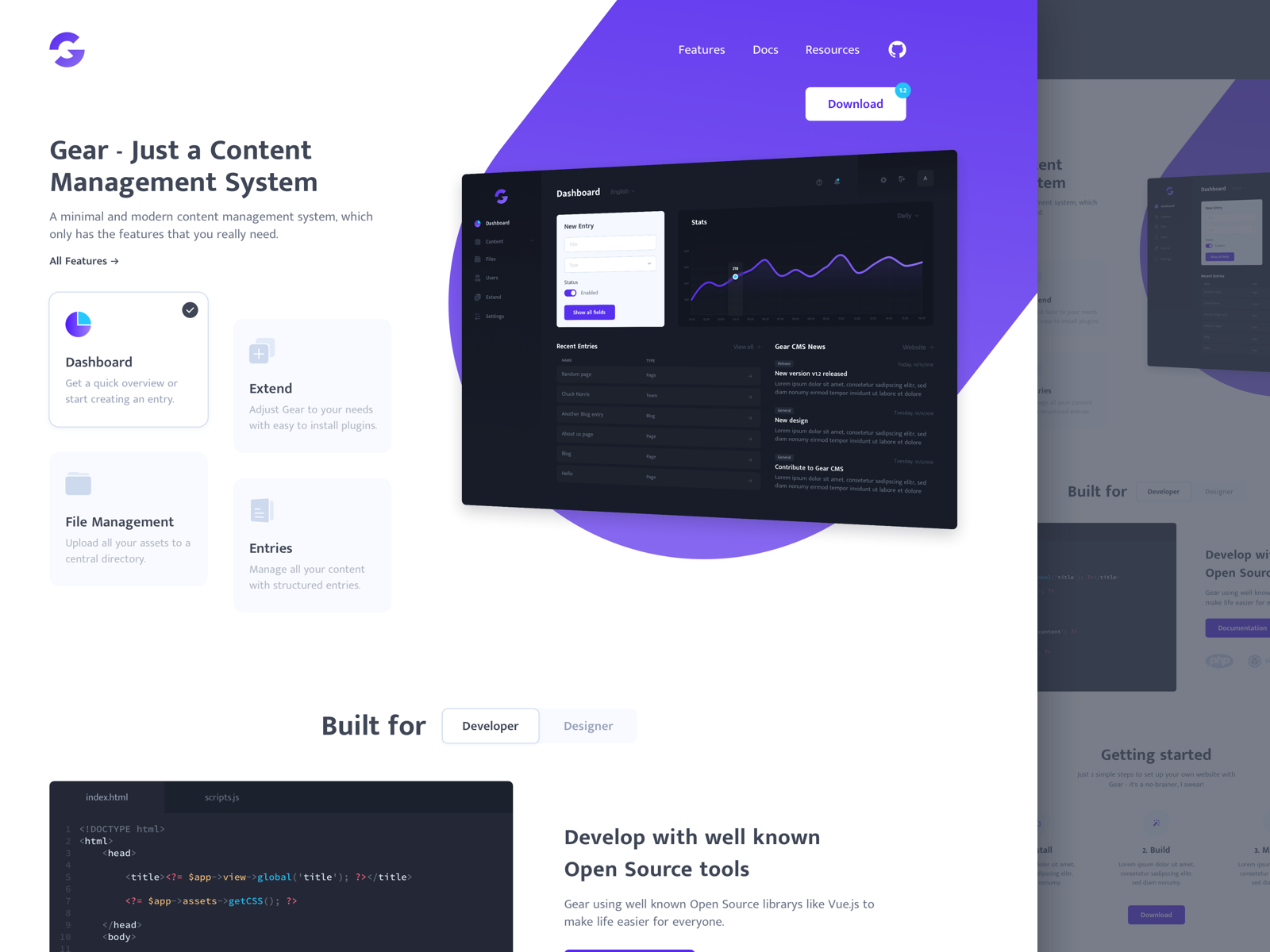 Gear Home page by Aaron Iker on Dribbble