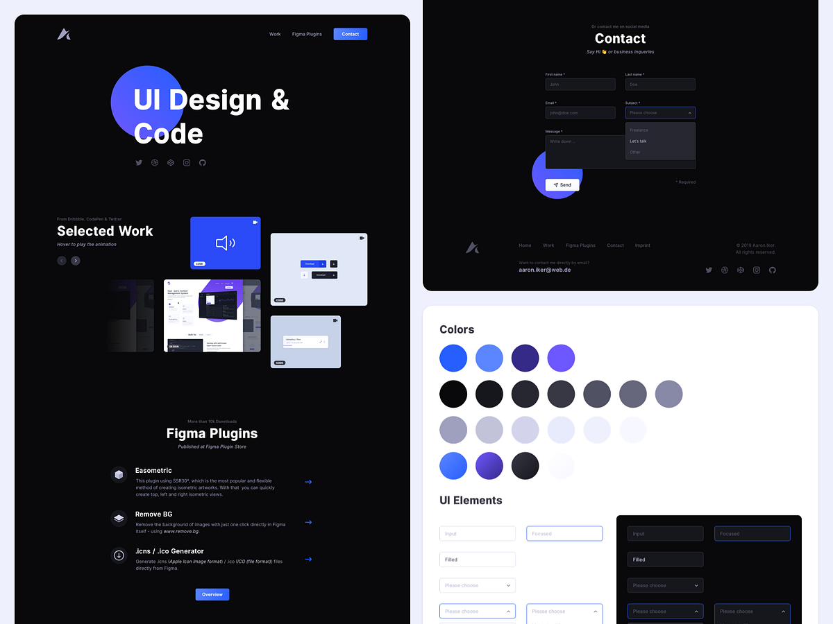 New Portfolio 2019 by Aaron Iker on Dribbble