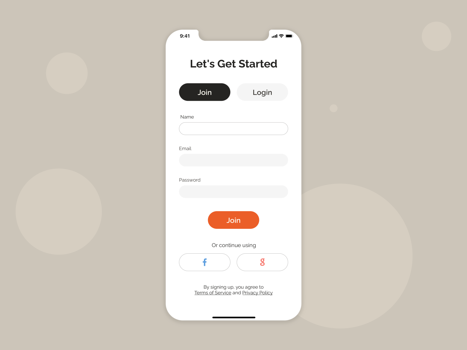Sign Up Screen - Mobile App by Eslam Ahmed on Dribbble