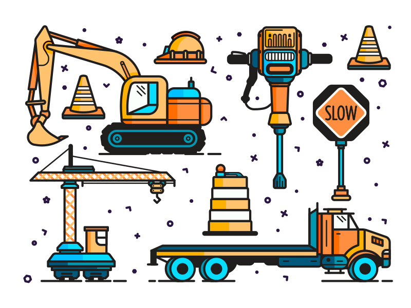 Construction & Road Work by Tyler Mays on Dribbble