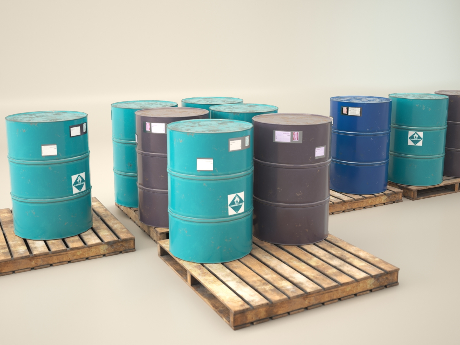 Wooden Pallet with Barrels by Nikhil Jadhav on Dribbble