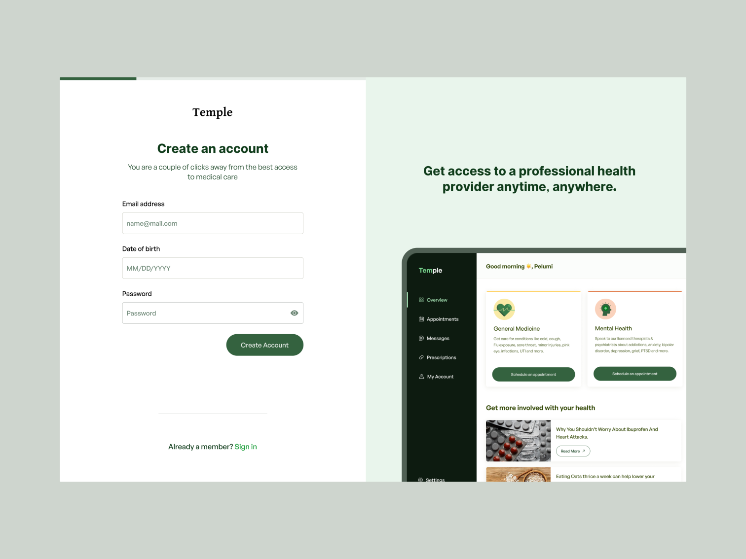 Registration Page by Pelumi Alesh on Dribbble