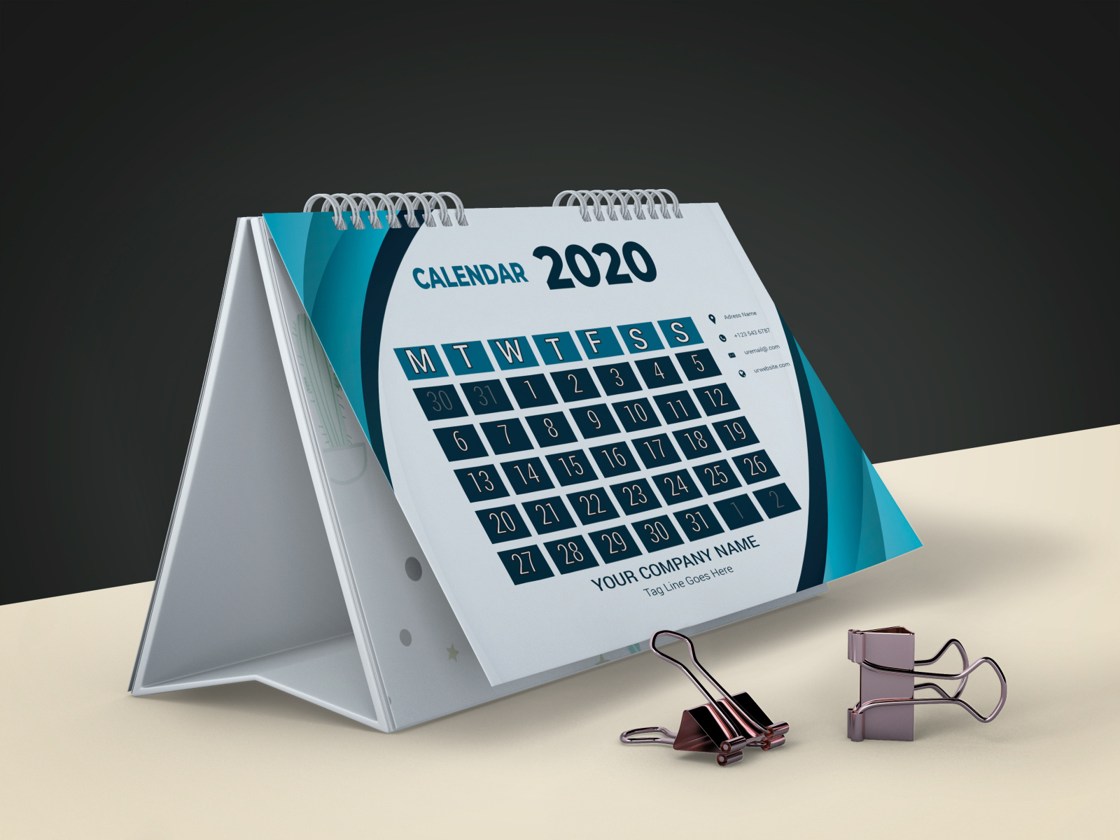 desk Calendar by kawsar ahmed on Dribbble