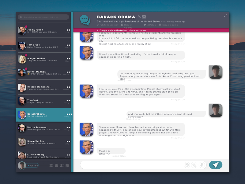 Daily UI #013 - Direct Messaging by Ole Martin Buene on Dribbble