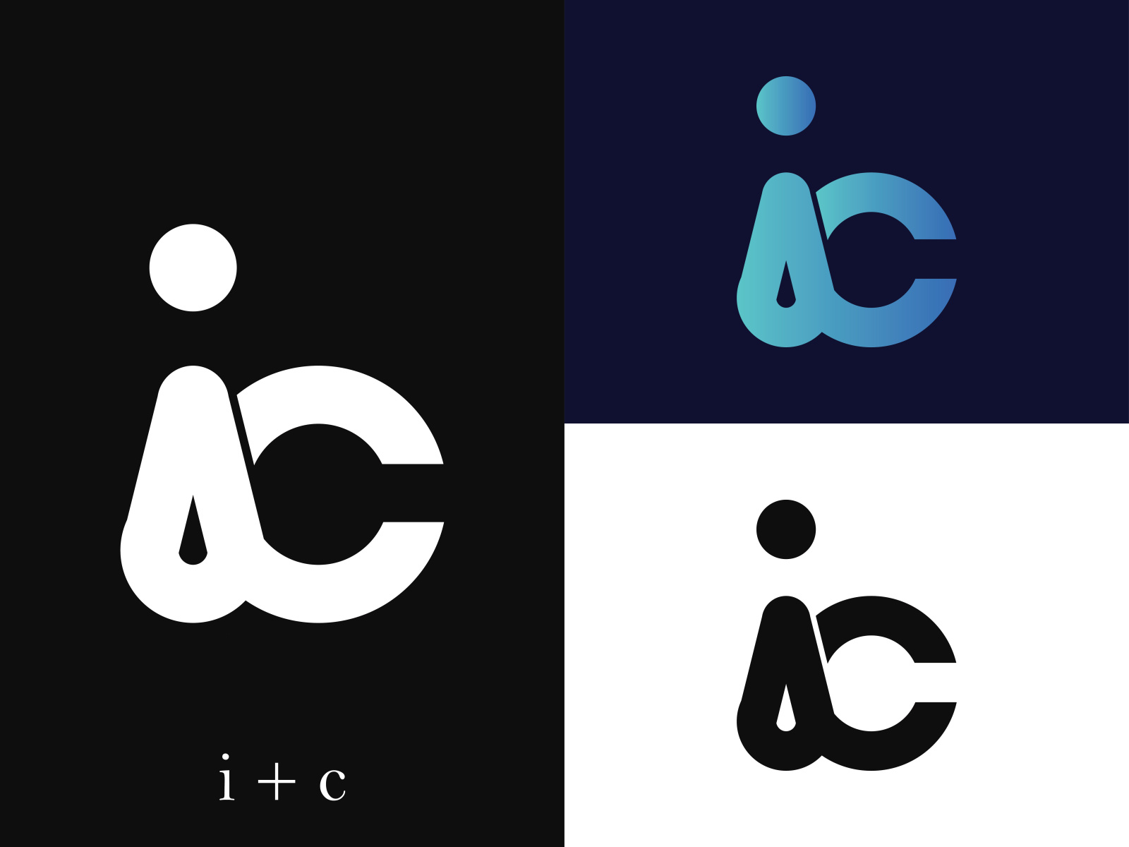 I + C Logo Design. by Atif Khan on Dribbble