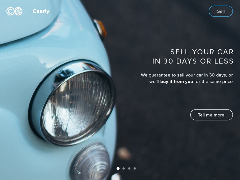 Caarly landing page by Roman Zayats on Dribbble