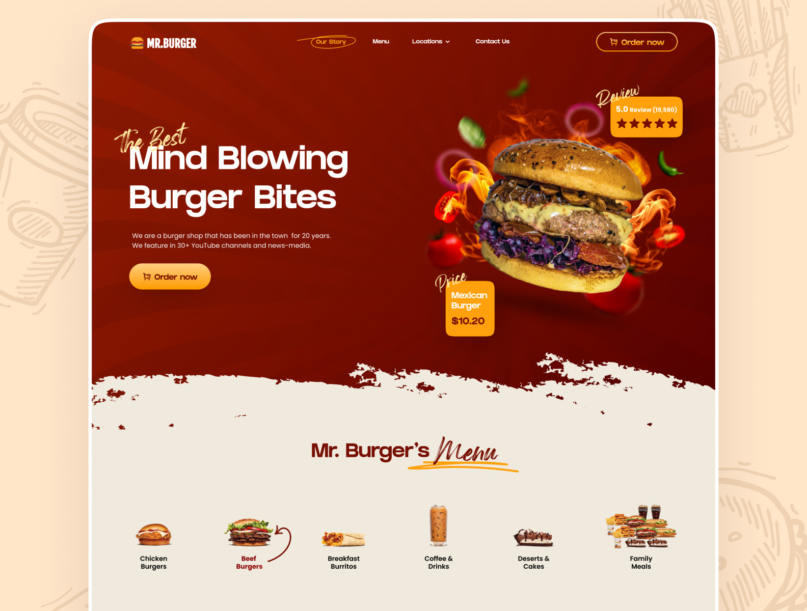 Mr.Burger Landing Page by Taskim Adib on Dribbble Mr.Burger Landing Page by Taskim Adib on Dribbble