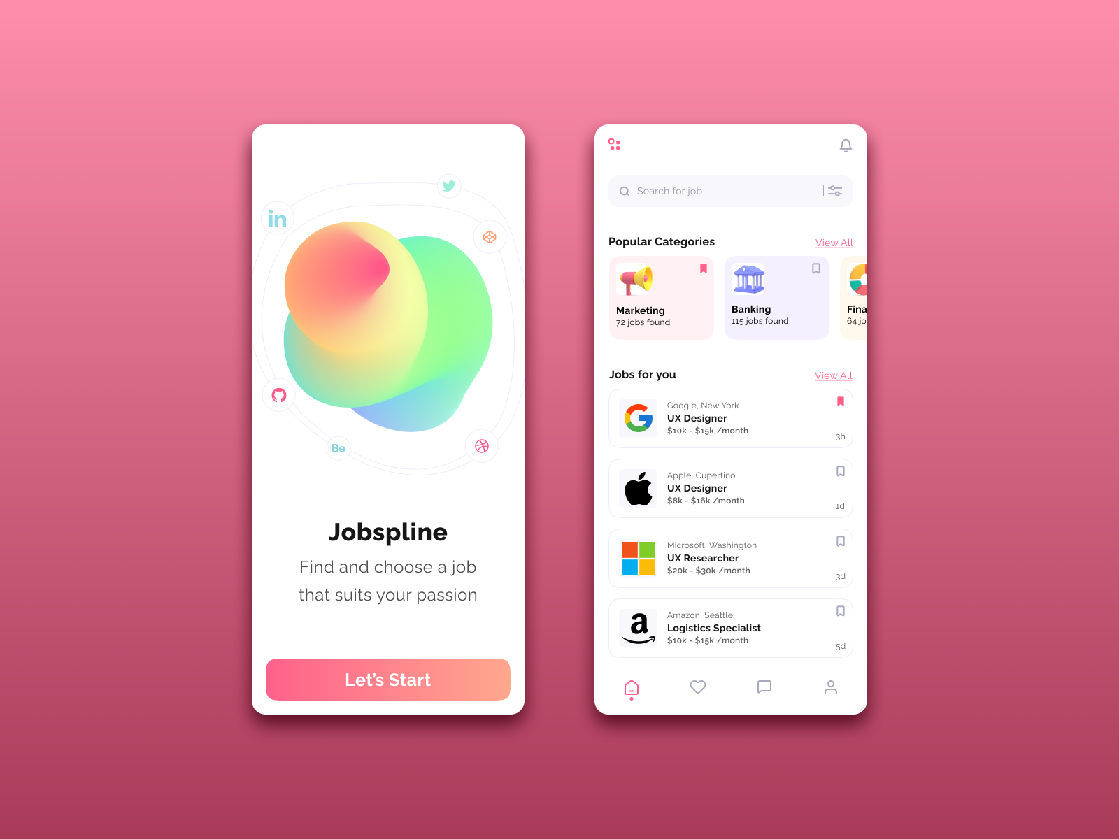 Job Listing by Solygambas on Dribbble