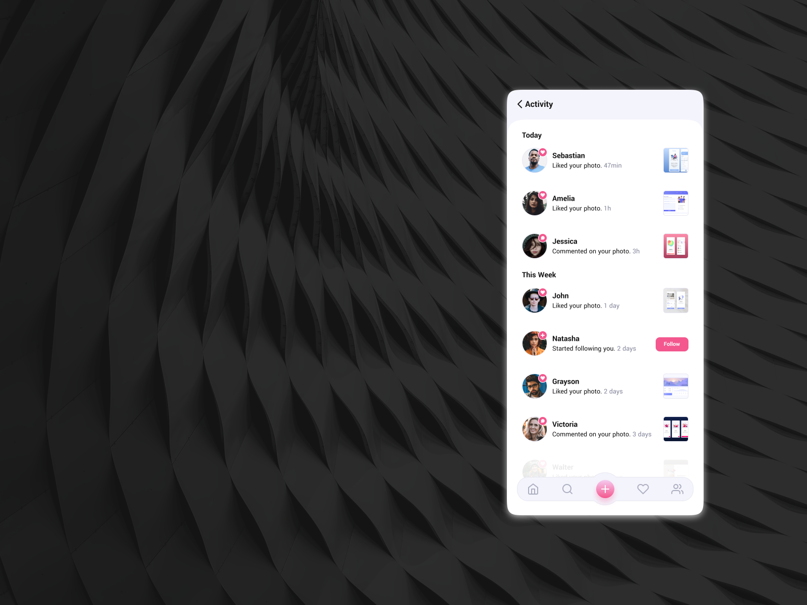 Activity Feed by Solygambas on Dribbble