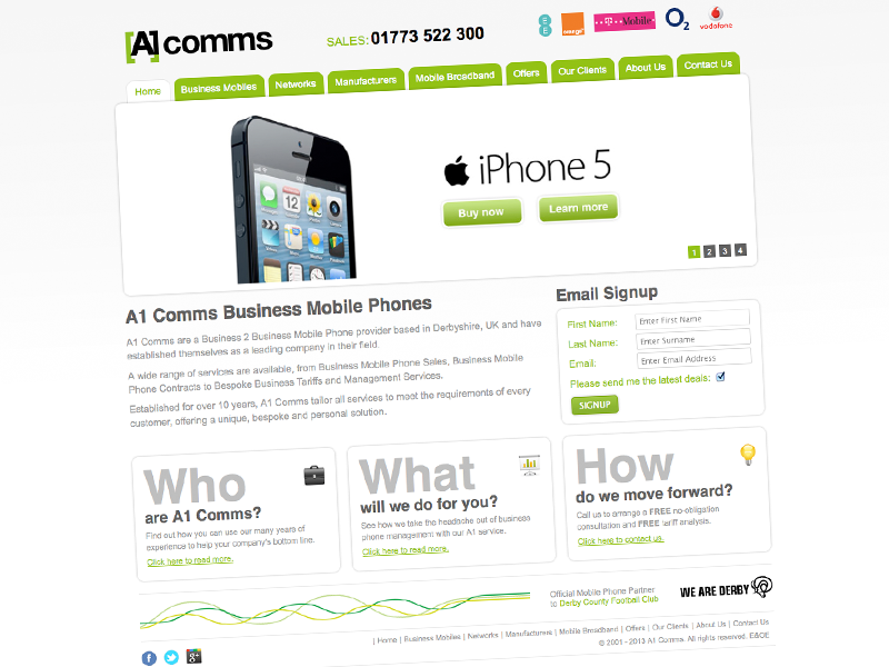 A1 Comms Web Development by Mathew Porter on Dribbble