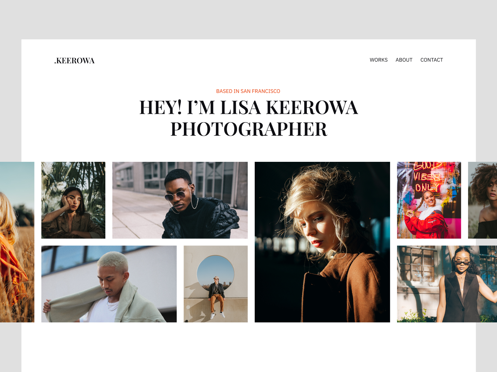 Keerowa - Photography Website Template by Nick Rybak for Foursets on Dribbble