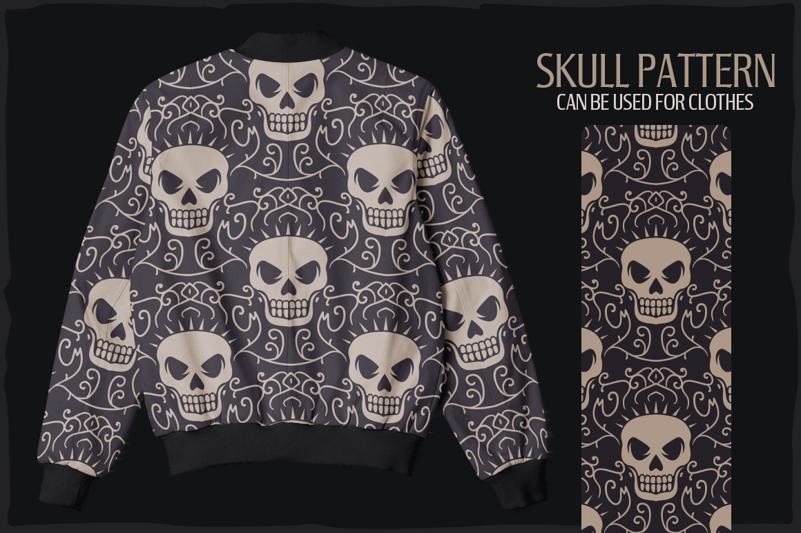 20 Skull Seamless Vector Patterns by pixaroma on Dribbble