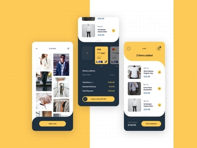 Shopping ui by Sakhavala Ravi on Dribbble