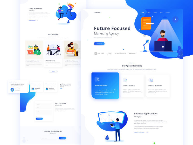 Landing page UI by Sakhavala Ravi on Dribbble