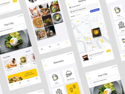 Food delivery app design by Daniela Troiani on Dribbble