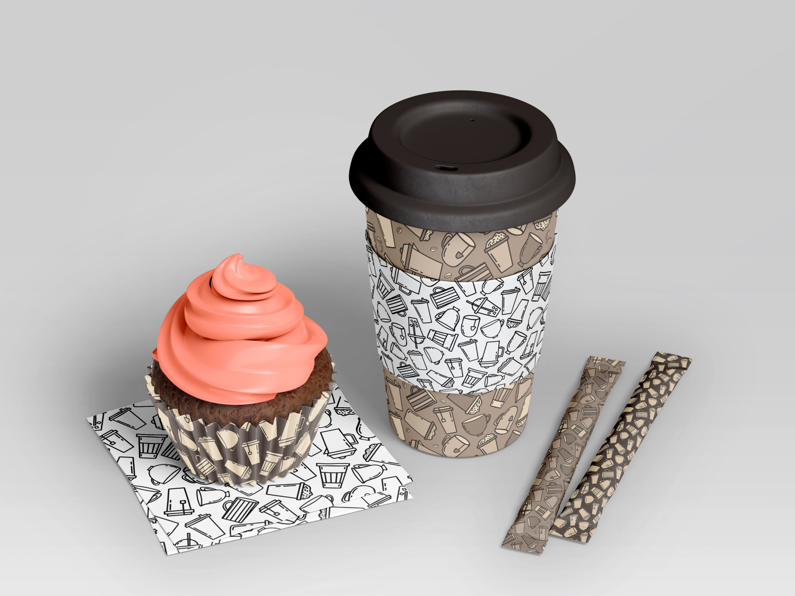 Coffee print for your design branding wrapping paper by Nastya Verich ...