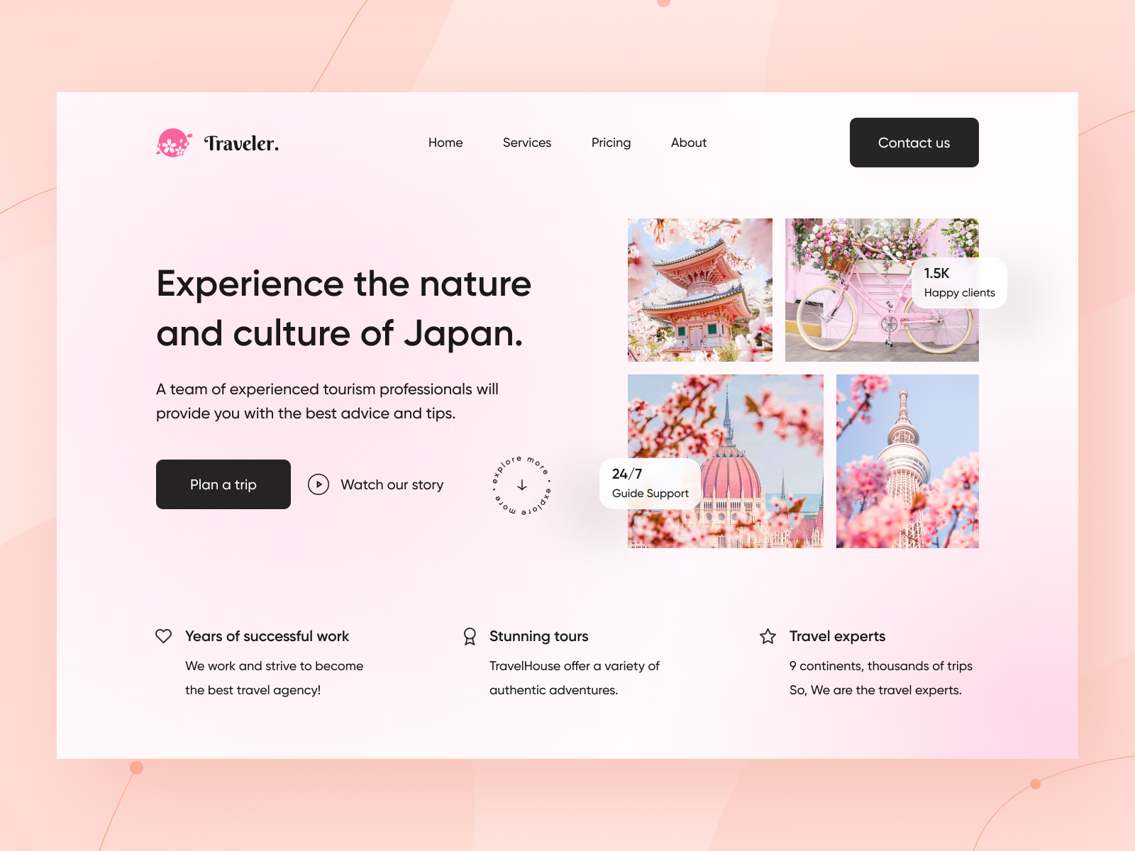 Travel Website Design Landing Page by Hafiz Rana on Dribbble