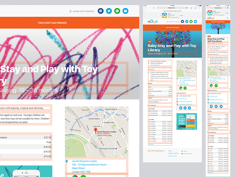 Hoop Share Event Screens by Humberto de Sousa "Humso" for Hoop on Dribbble