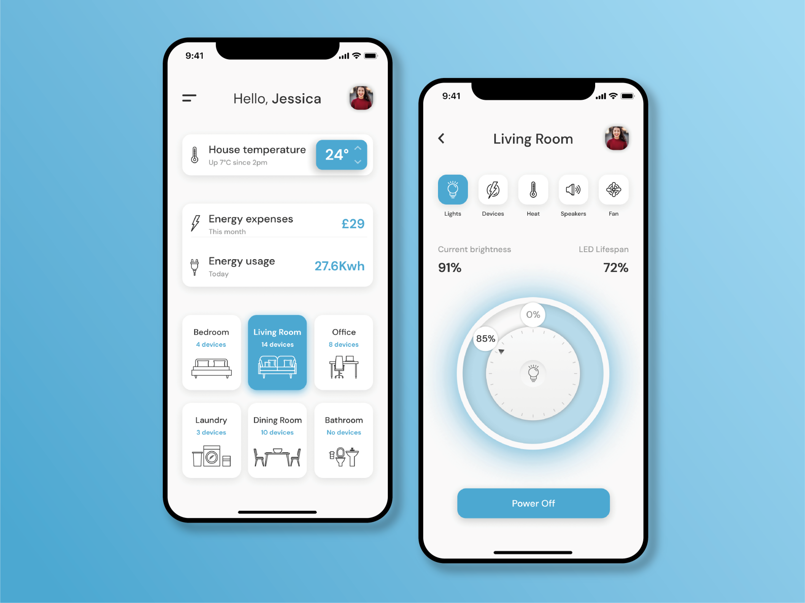 DailyUI 021 - Smart Home Dashboard by Will Duncan on Dribbble