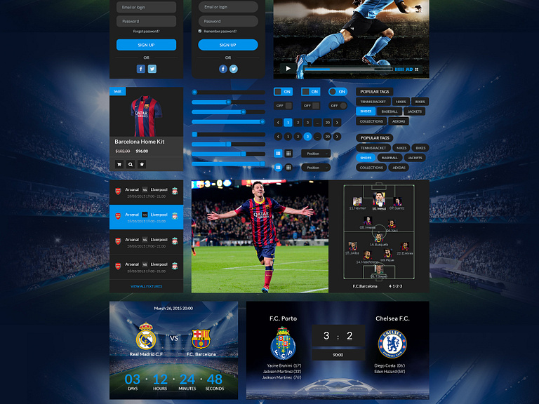 Sport Kit UI by TemPlaza on Dribbble