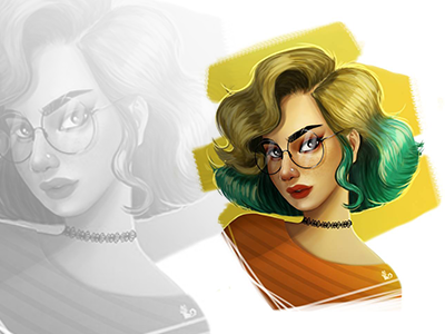 girl by Abeer on Dribbble