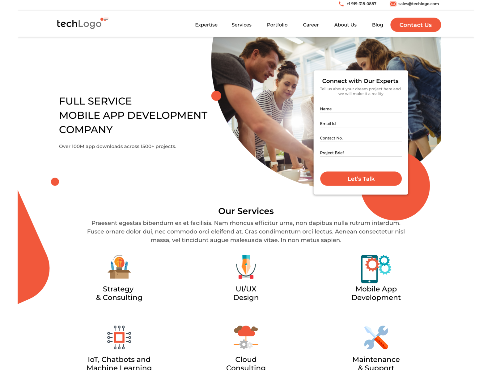 Tech Website Template by Ravi Sangal on Dribbble