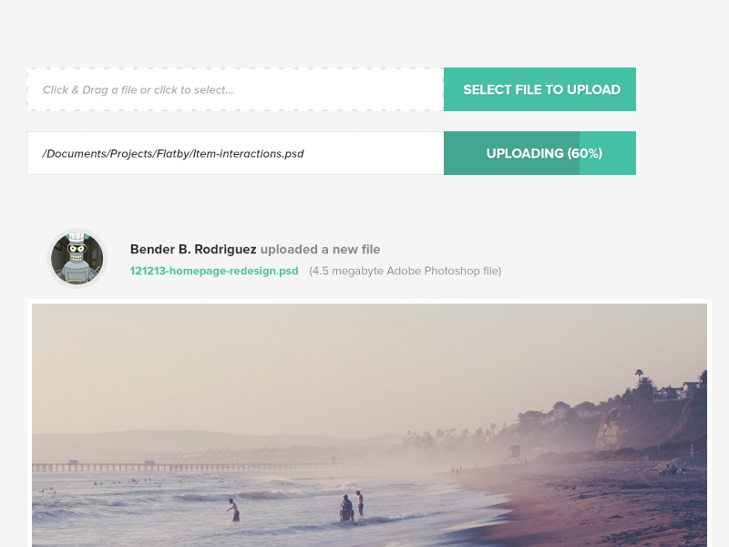 Flatby File Interactions by Dennis Schipper on Dribbble