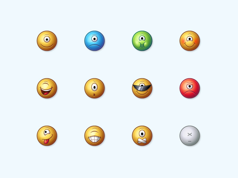 Emoticons by Monter for DemSt team on Dribbble