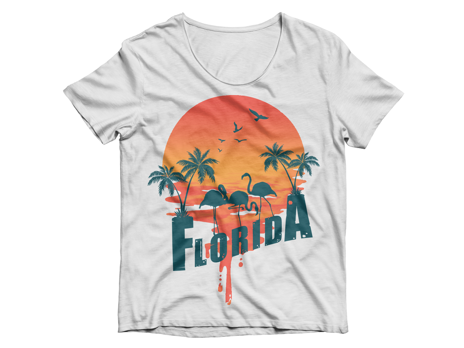 Florida Beach T shirt by Desire Design on Dribbble