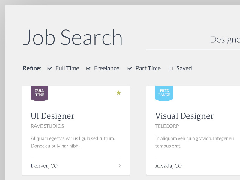 Job Listing by Kevin W. Meyer on Dribbble