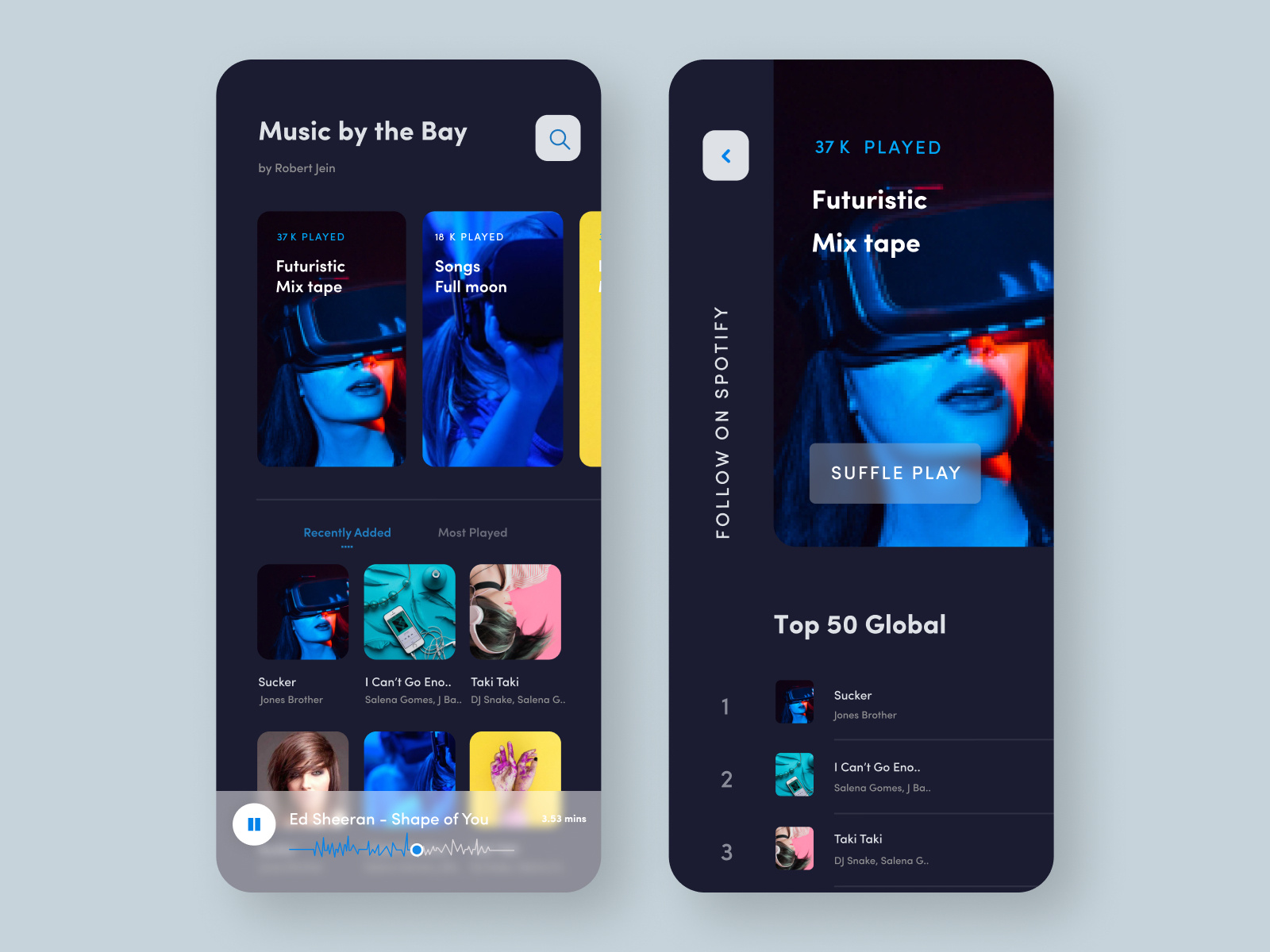 Music App UI Design by Yousaf on Dribbble