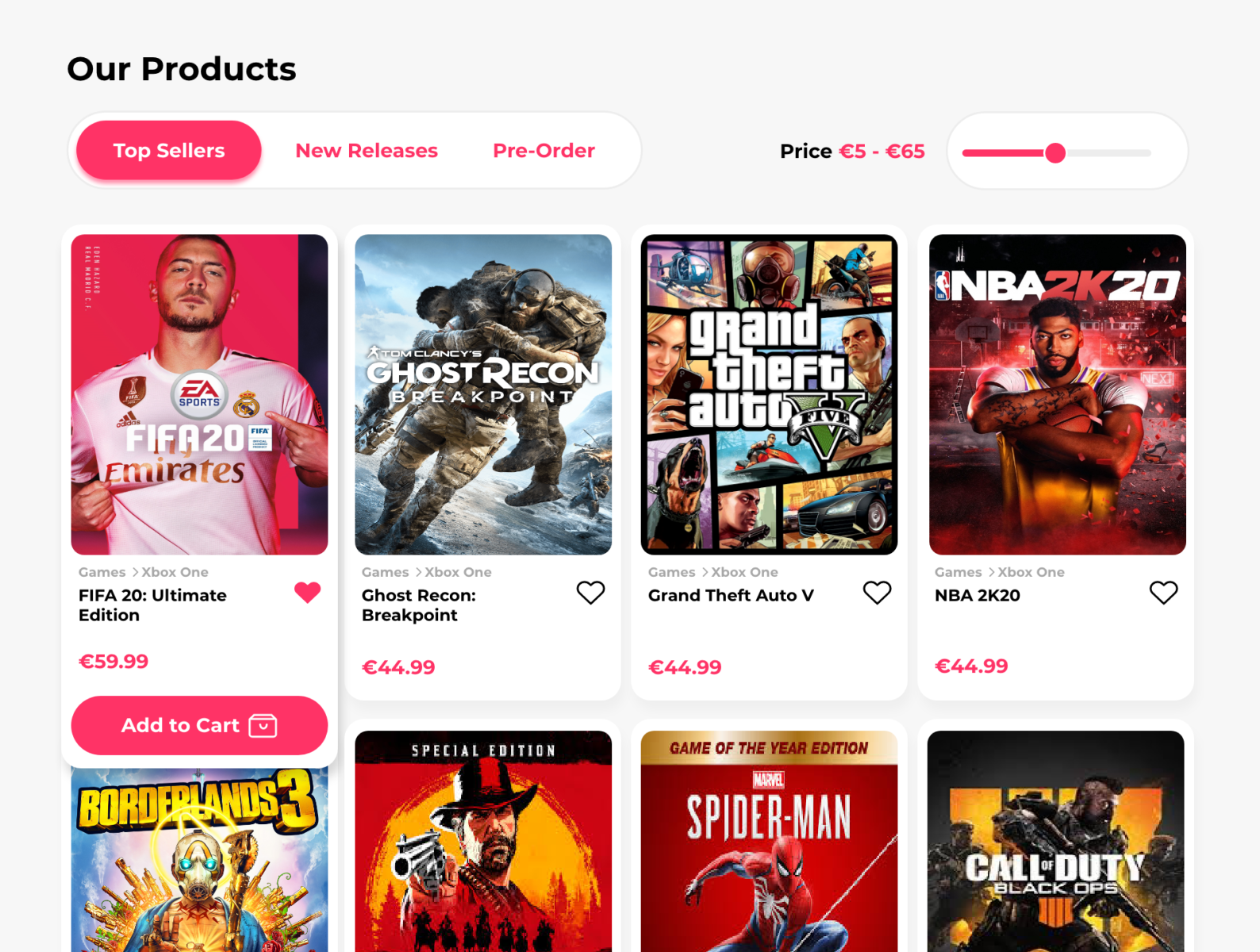 Game Store Design Inspiration by Aleksandar Josic | Dribbble