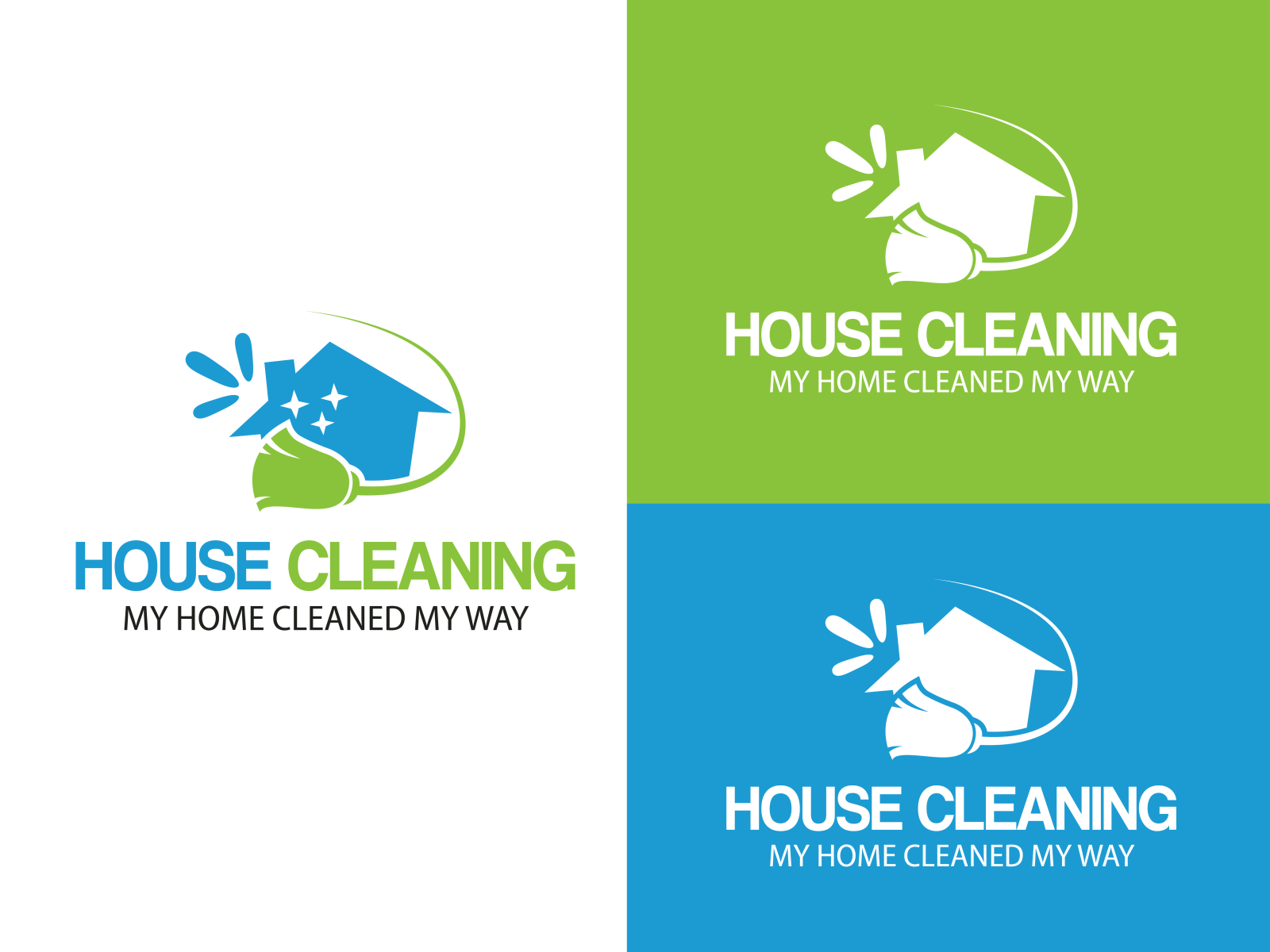 House Cleaning Logo by Md Nuruzzaman on Dribbble