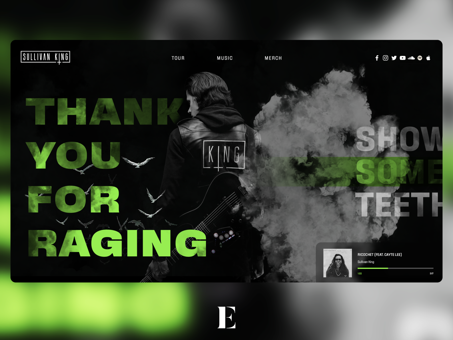 Sullivan King Web Mockup by Michael Kennedy on Dribbble