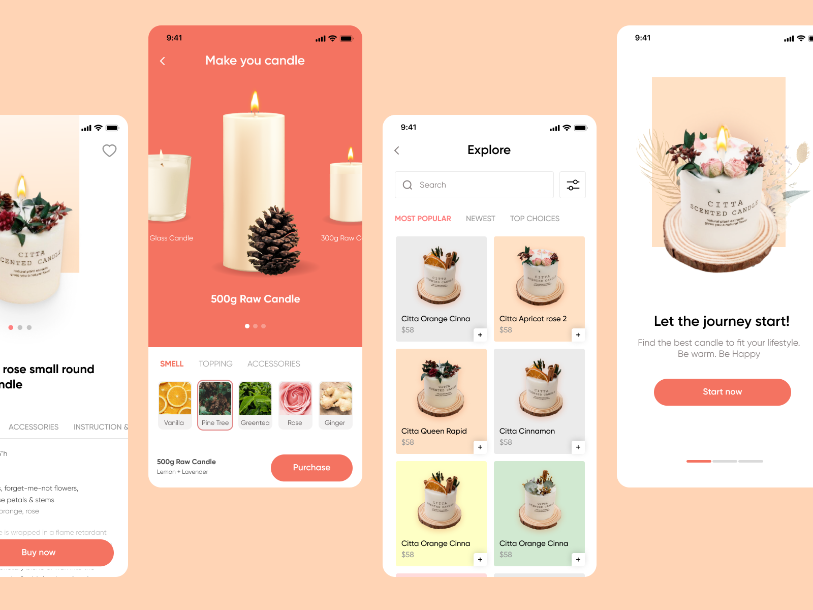 Candle shopping app by Cece Nguyen on Dribbble