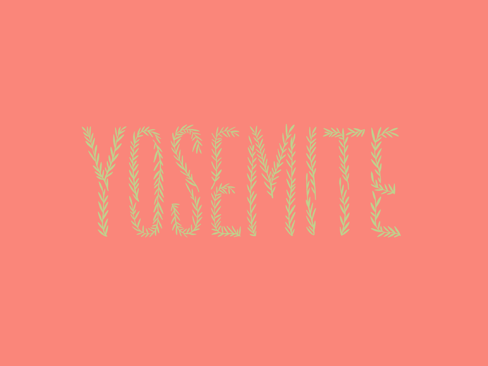 Yosemite Lettering by Marietta Todorova on Dribbble