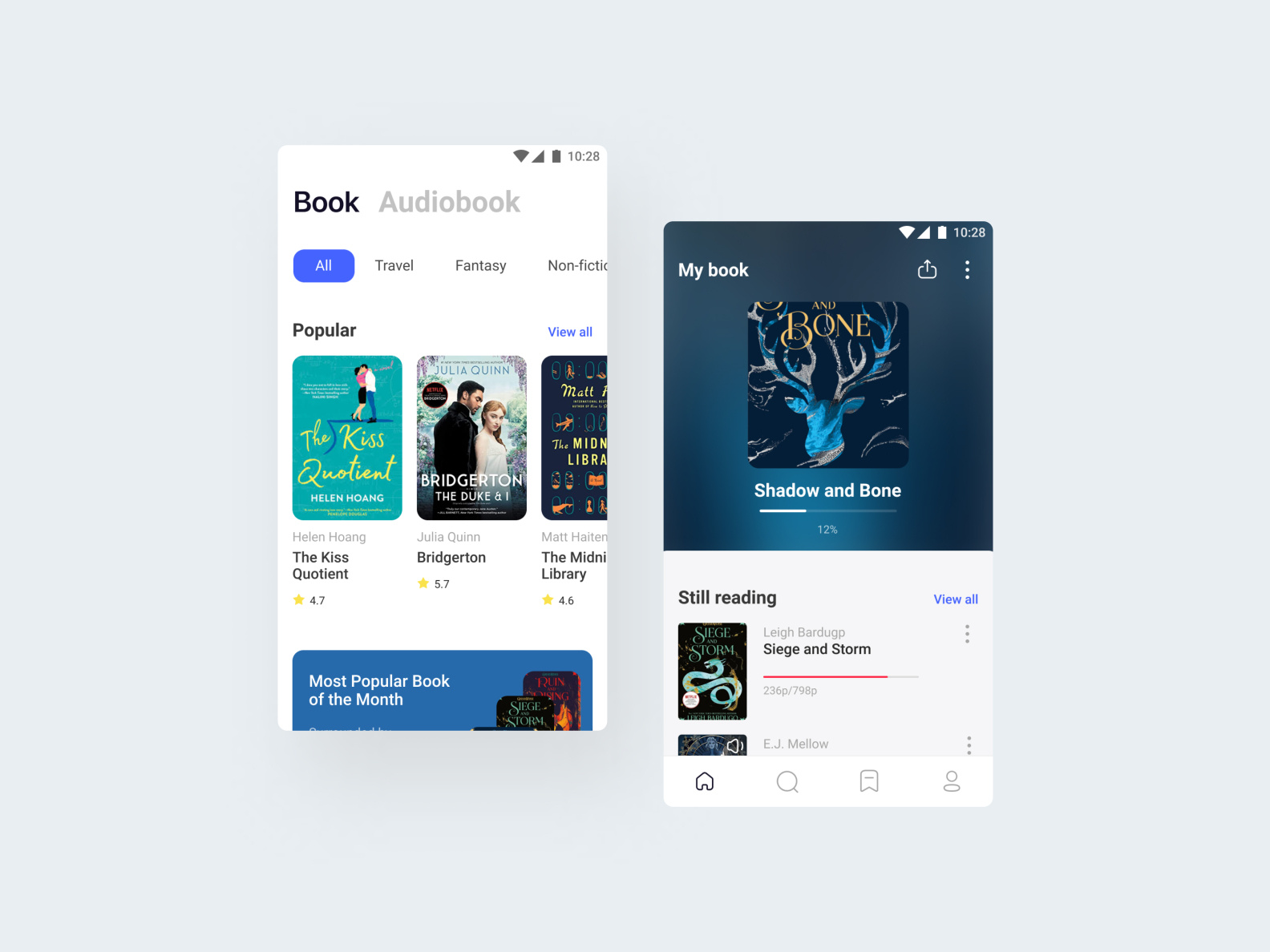 BookApp - Android app by Violetta Beschasnaya on Dribbble