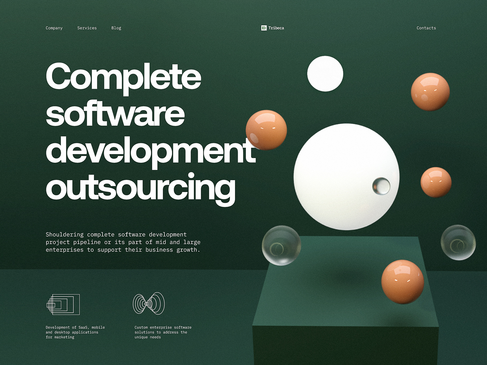 Development Company Website Page by tubik on Dribbble