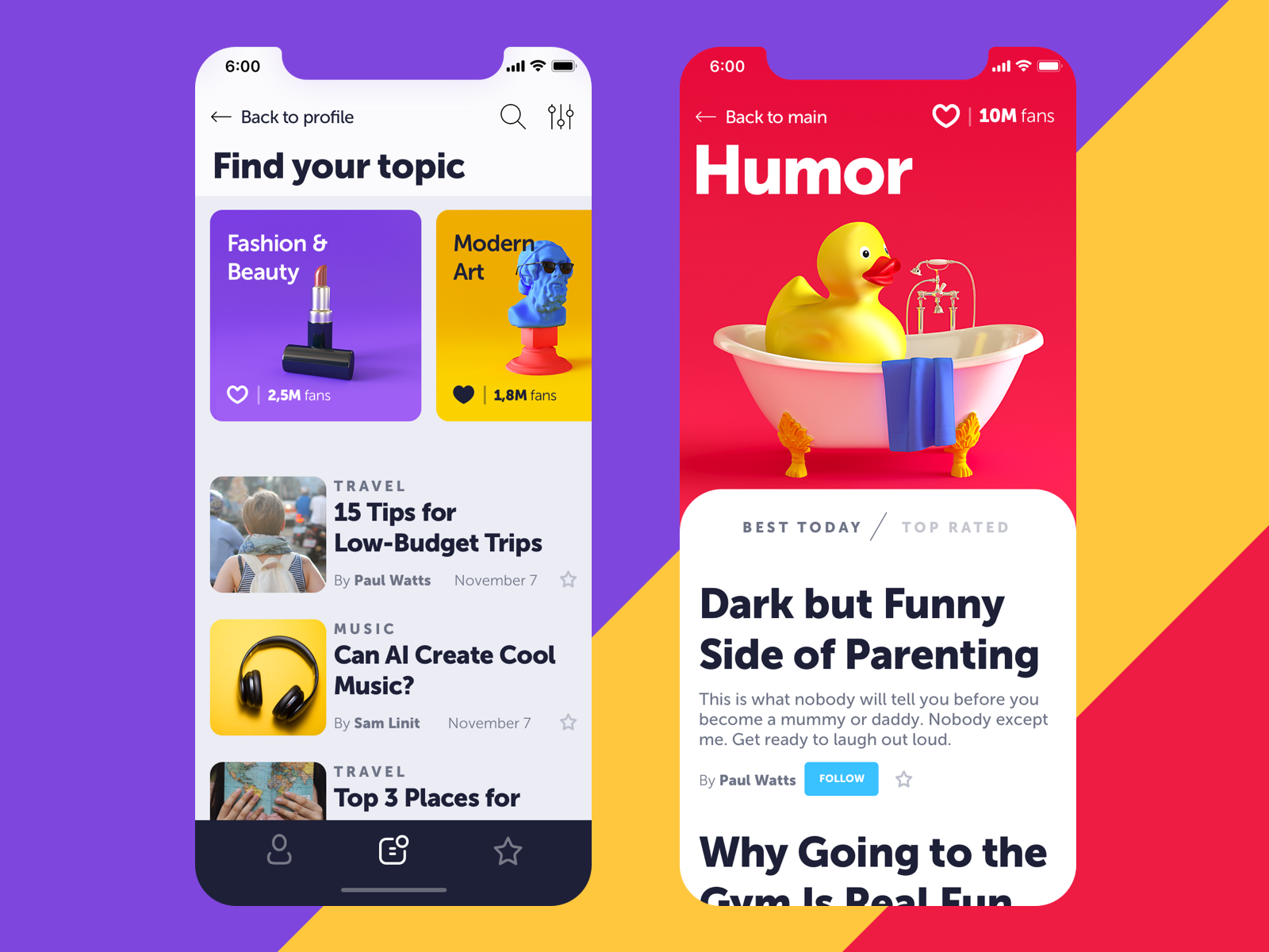 Blog App UI Design by tubik on Dribbble Blog App UI Design by tubik on Dribbble