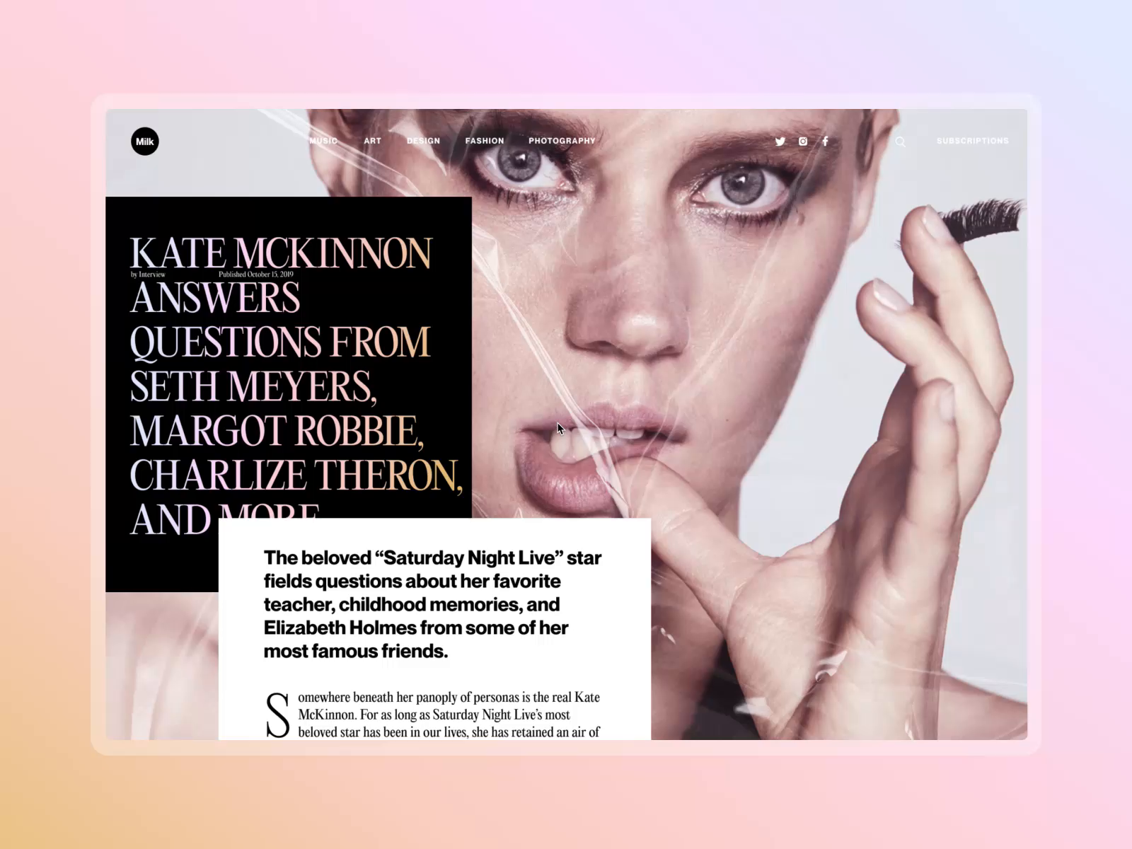 Interview Magazine Spread