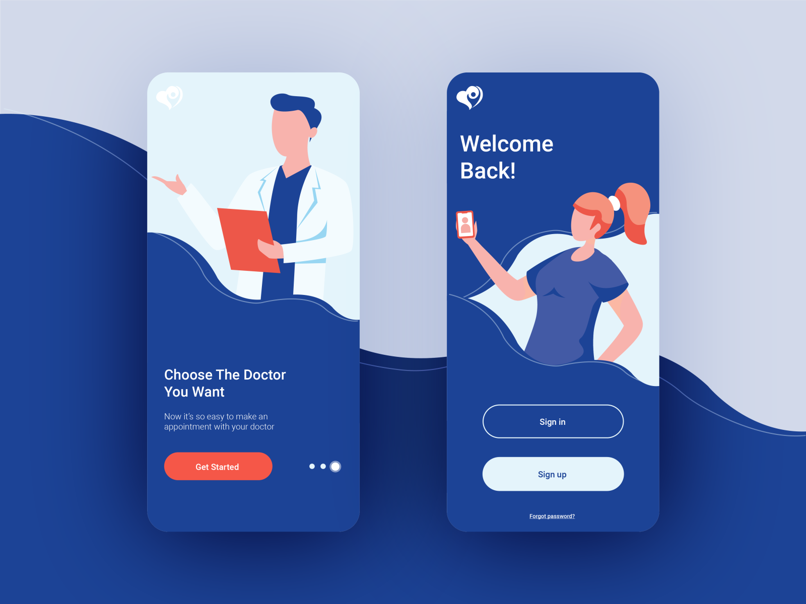 Mobile UI design telemedicine/hospital by Raka Rachgo on Dribbble