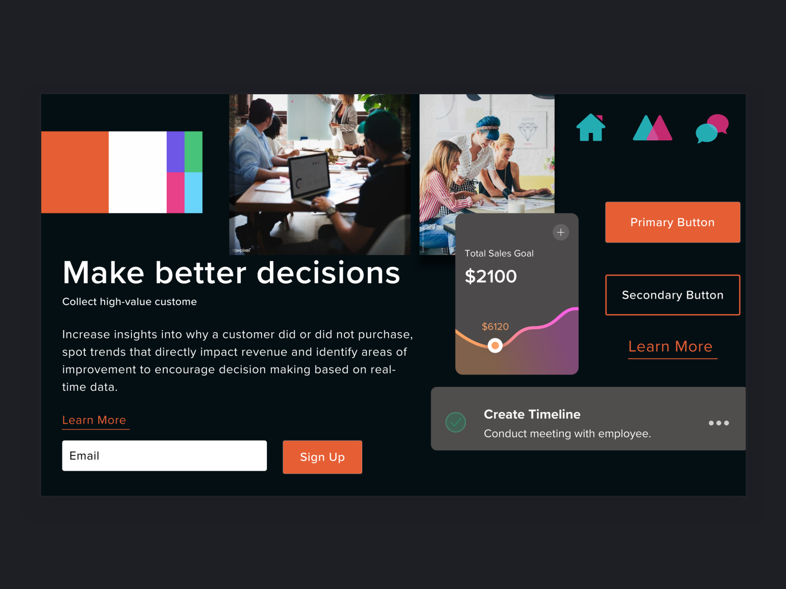 Dark, bold theme by Anshika Kala on Dribbble