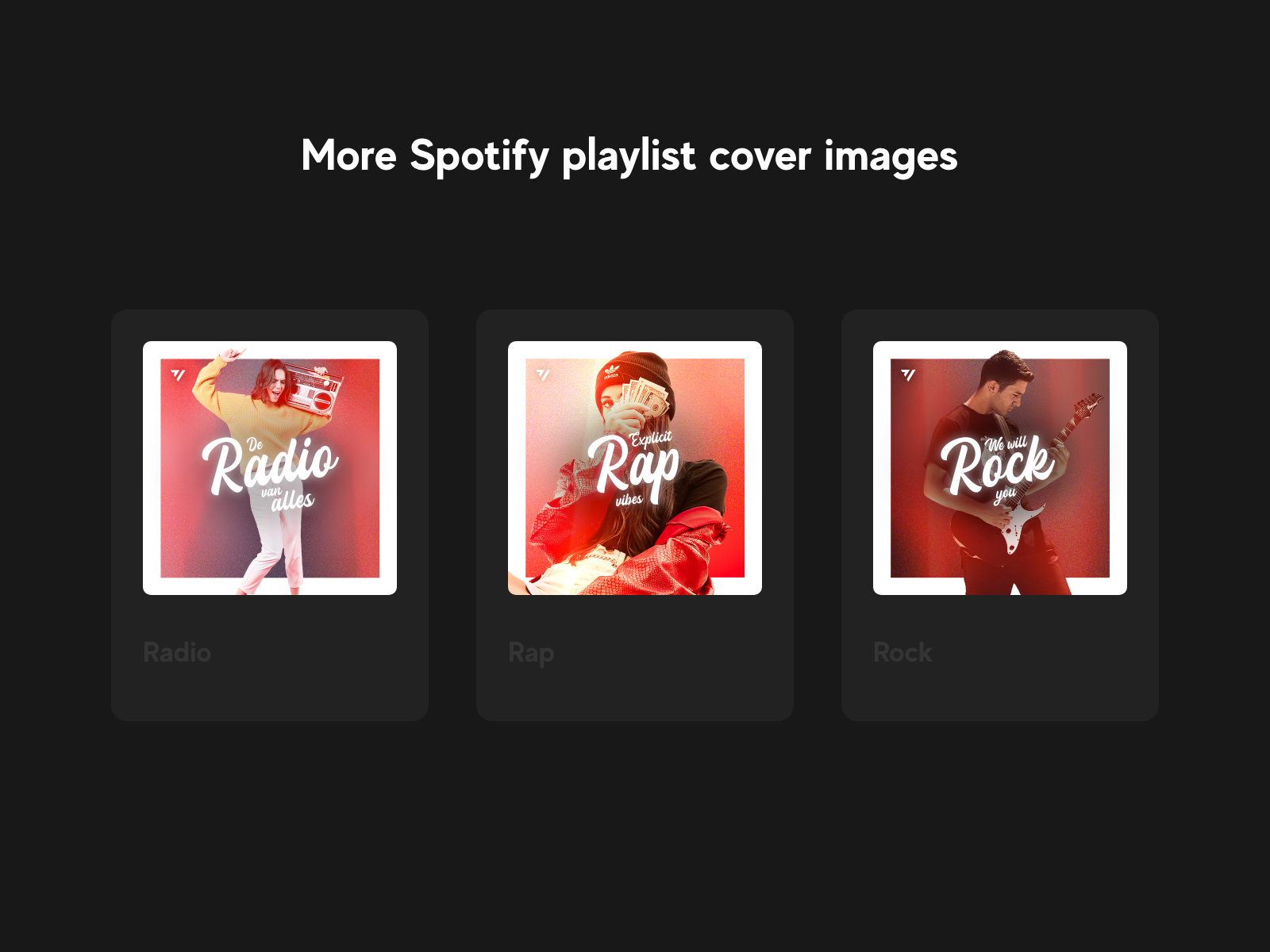 Spotify Playlist Cover Images - 2 by Pelle Vissers on Dribbble
