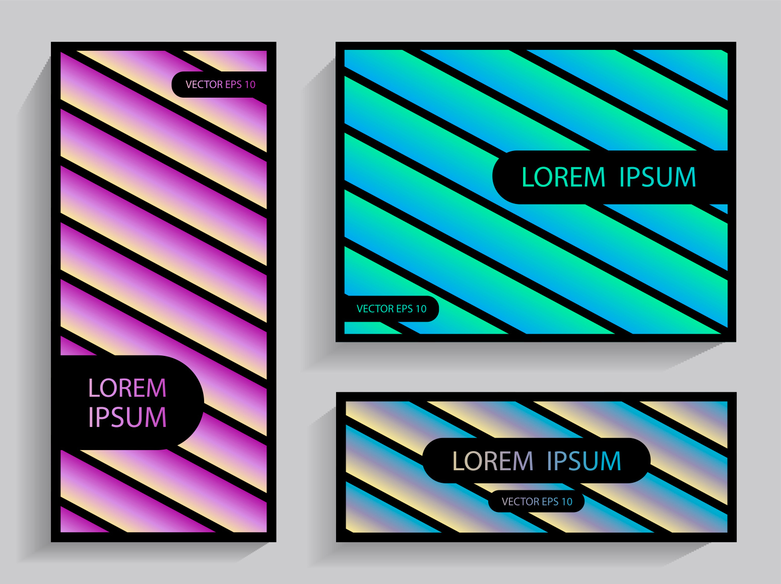 Bright gradient lines by Andrey KENO on Dribbble