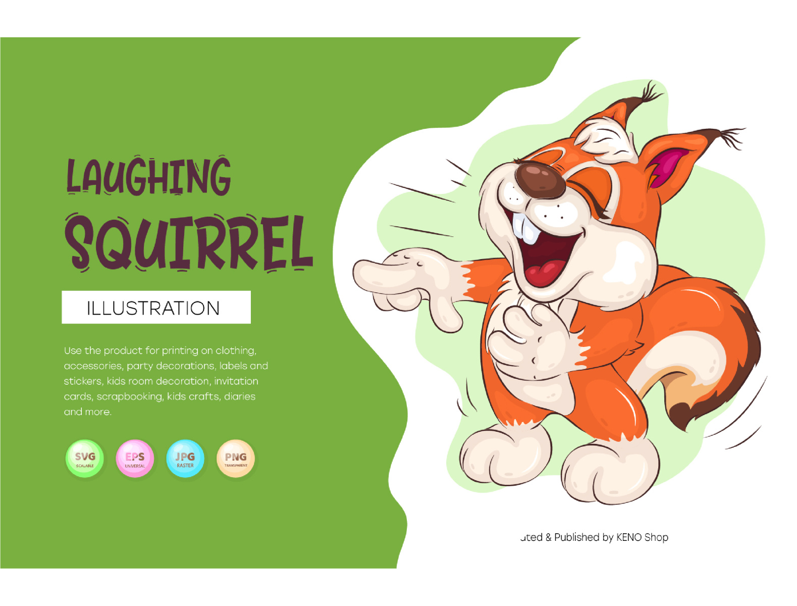 Cartoon Laughing Squirrel. by Andrey KENO on Dribbble