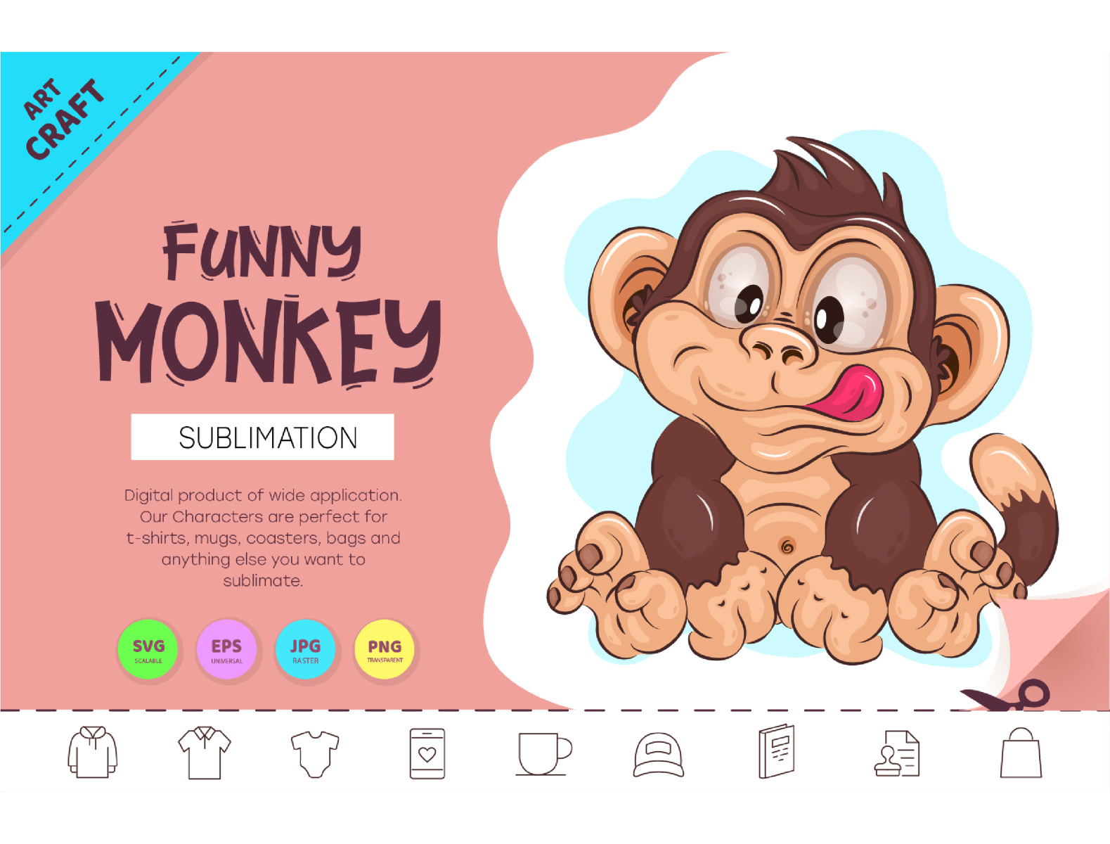 Funny Cartoon Monkey. by Andrey KENO on Dribbble